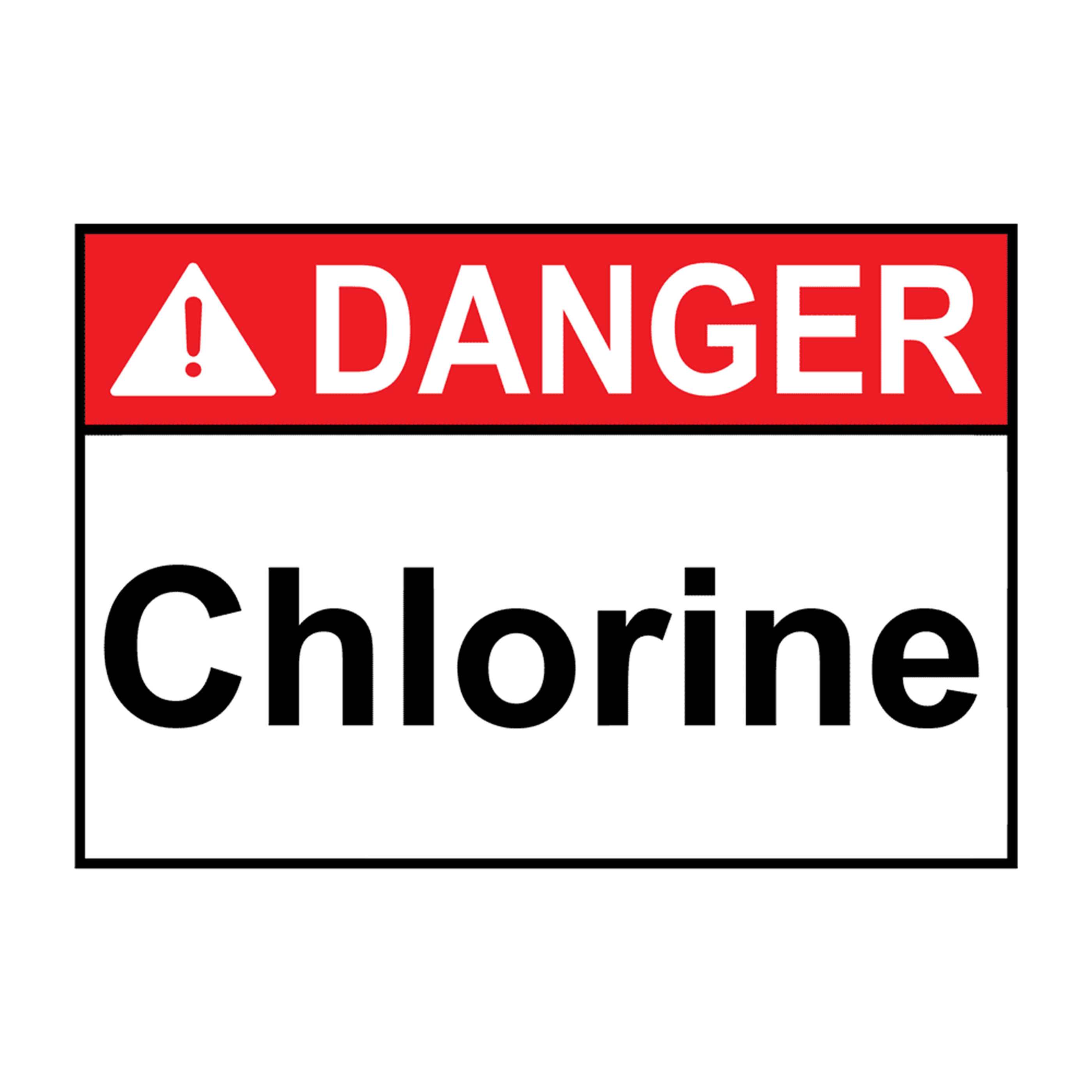 ANSI DANGER Chlorine Sign — Safety Sign Center