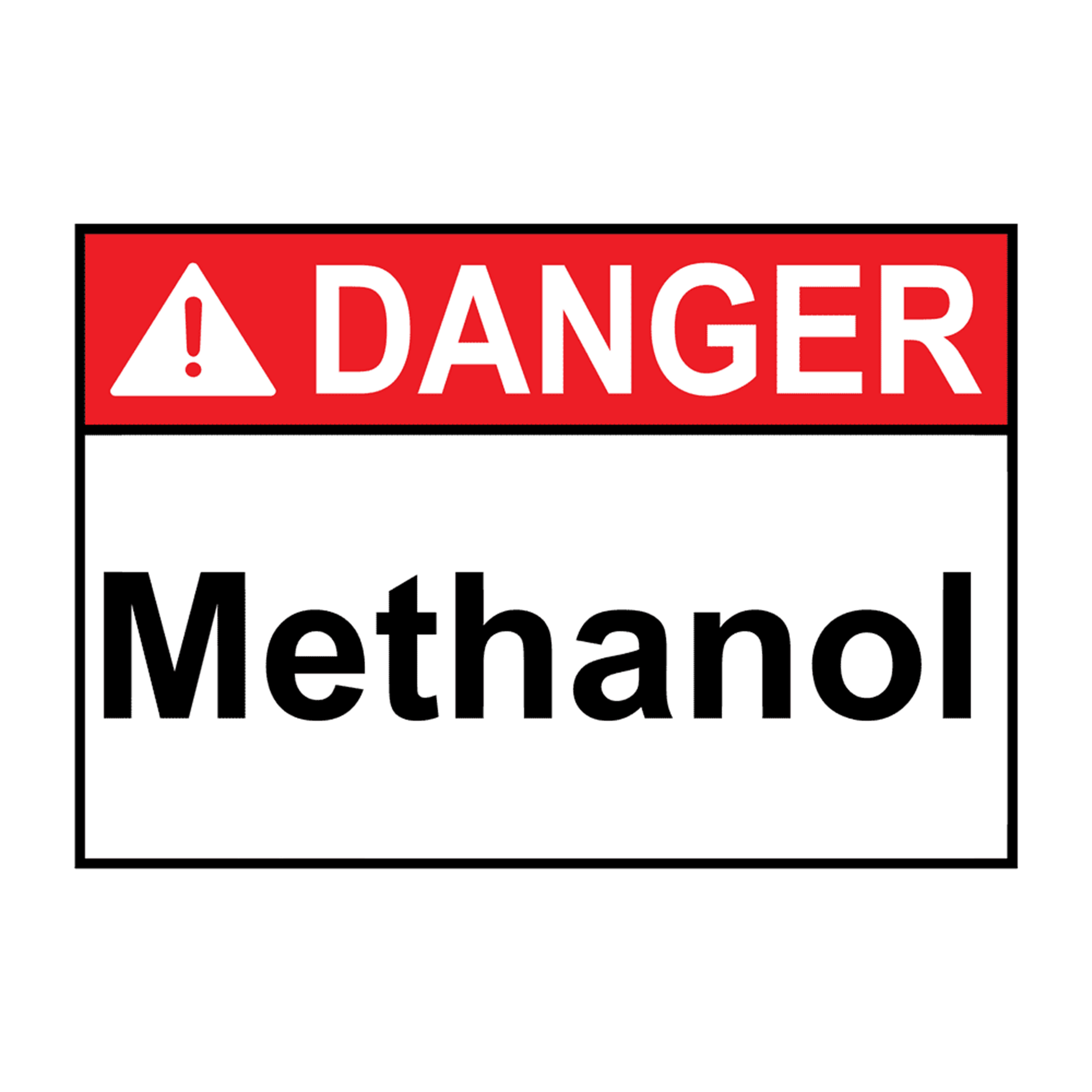 ANSI DANGER Methanol Sign — Safety Sign Center
