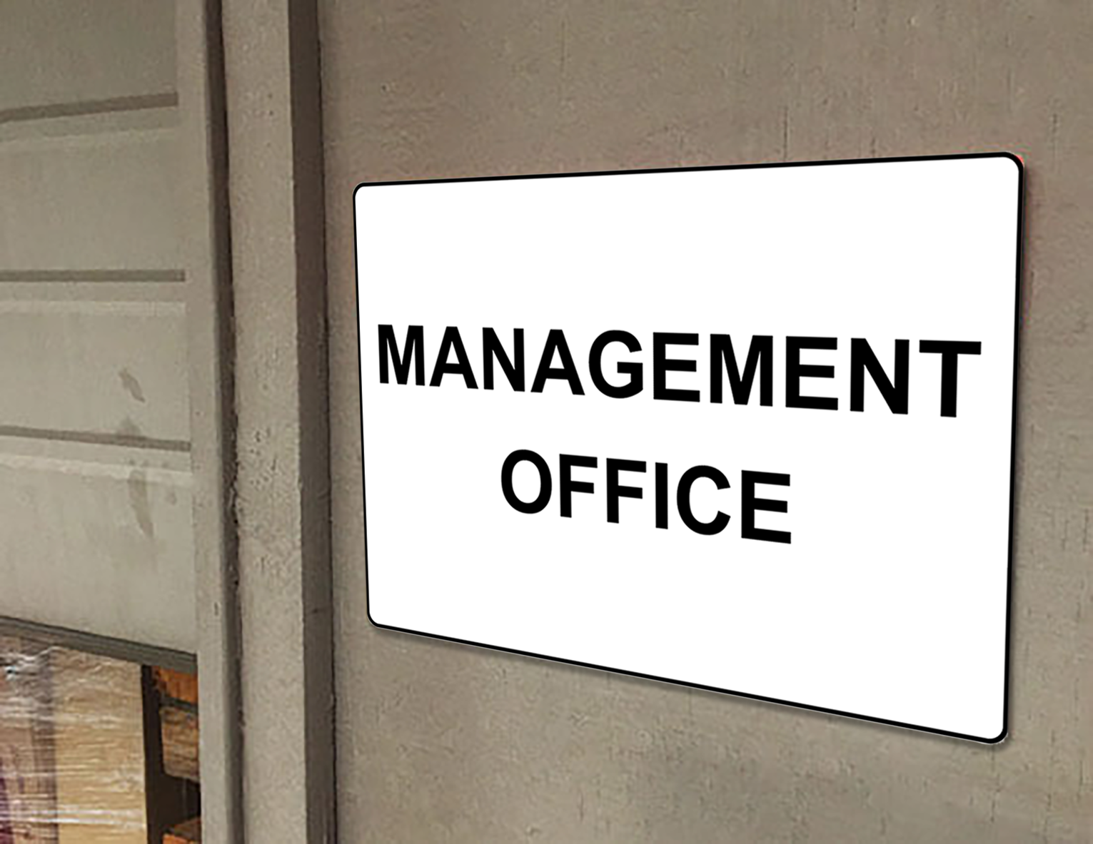 Management Office Sign — Safety Sign Center
